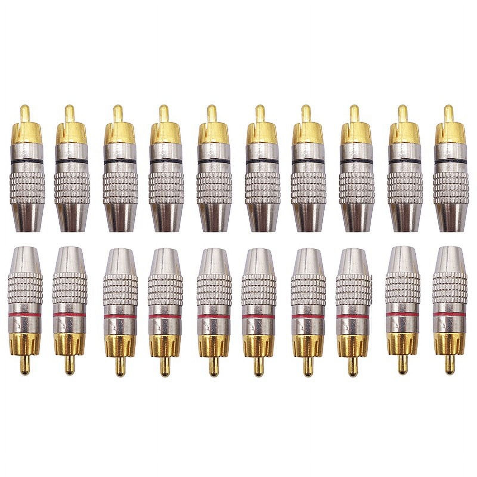 20pcs Gold Plated Soldering Audio Video RCA Male Plug Adapter Connector - Walmart.com