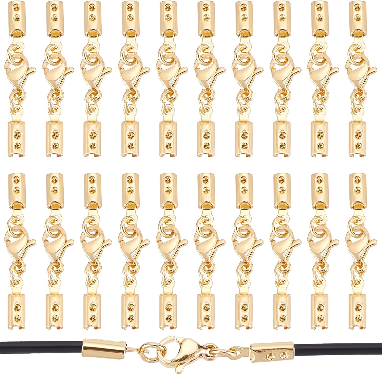 20pcs Golden Lobster Clasp 304 Stainless Steel Lobster Claw Clasps with ...