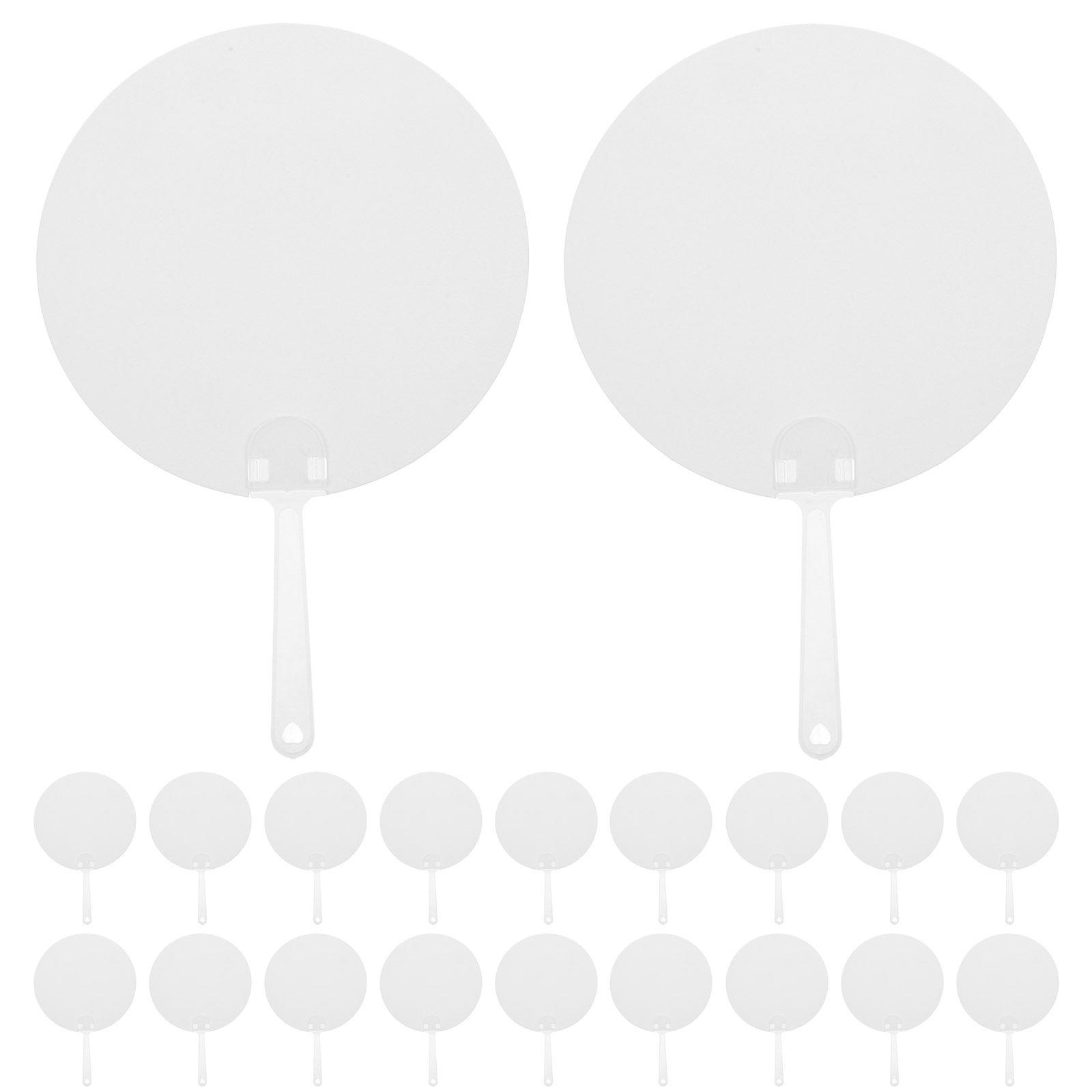 20pcs DIY Painting Fans Handheld Blank Fans Craft Round Graffiti Fans ...