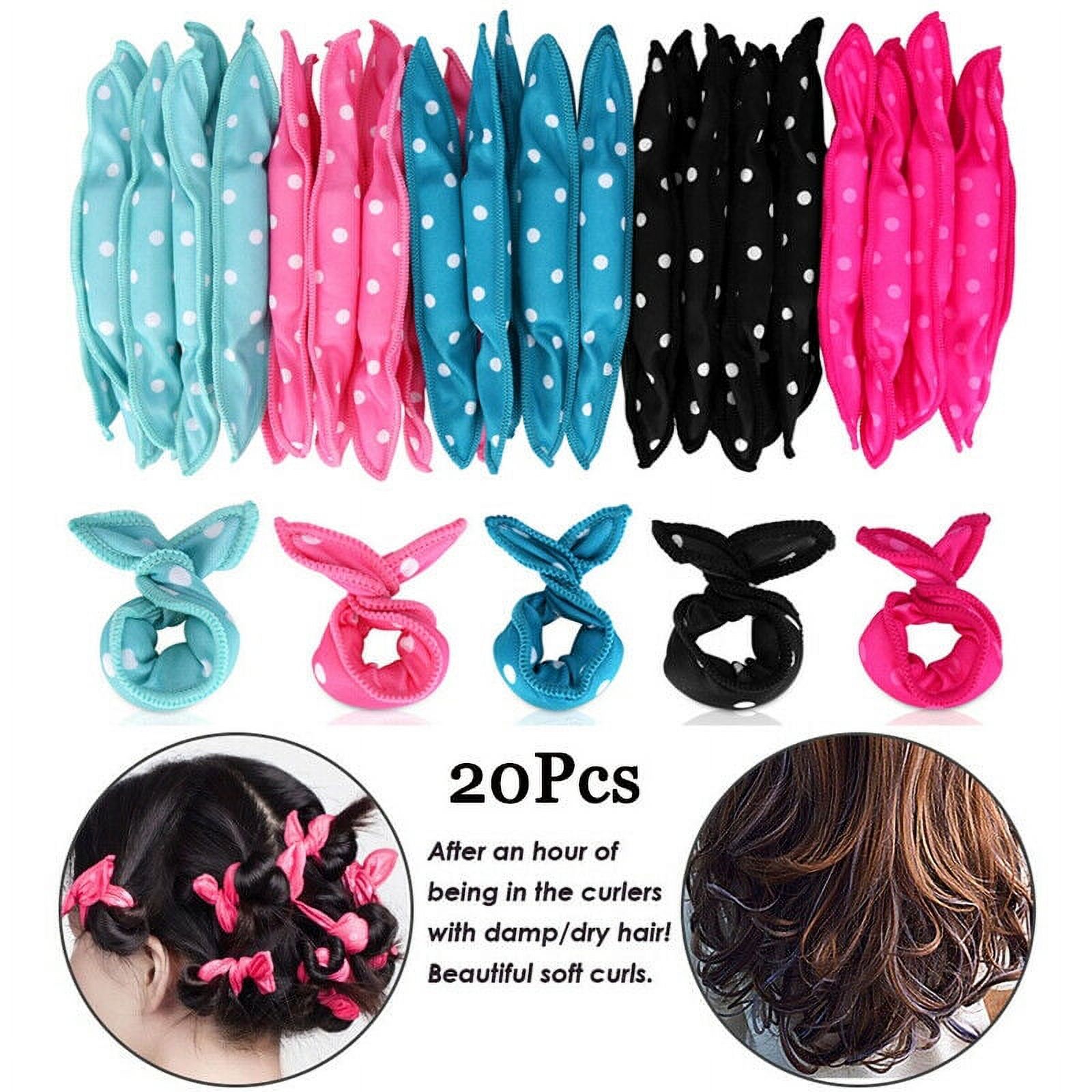 2 Pack (each contains 6 rollers) Soft PINK Foam Hair Styling Rollers ...