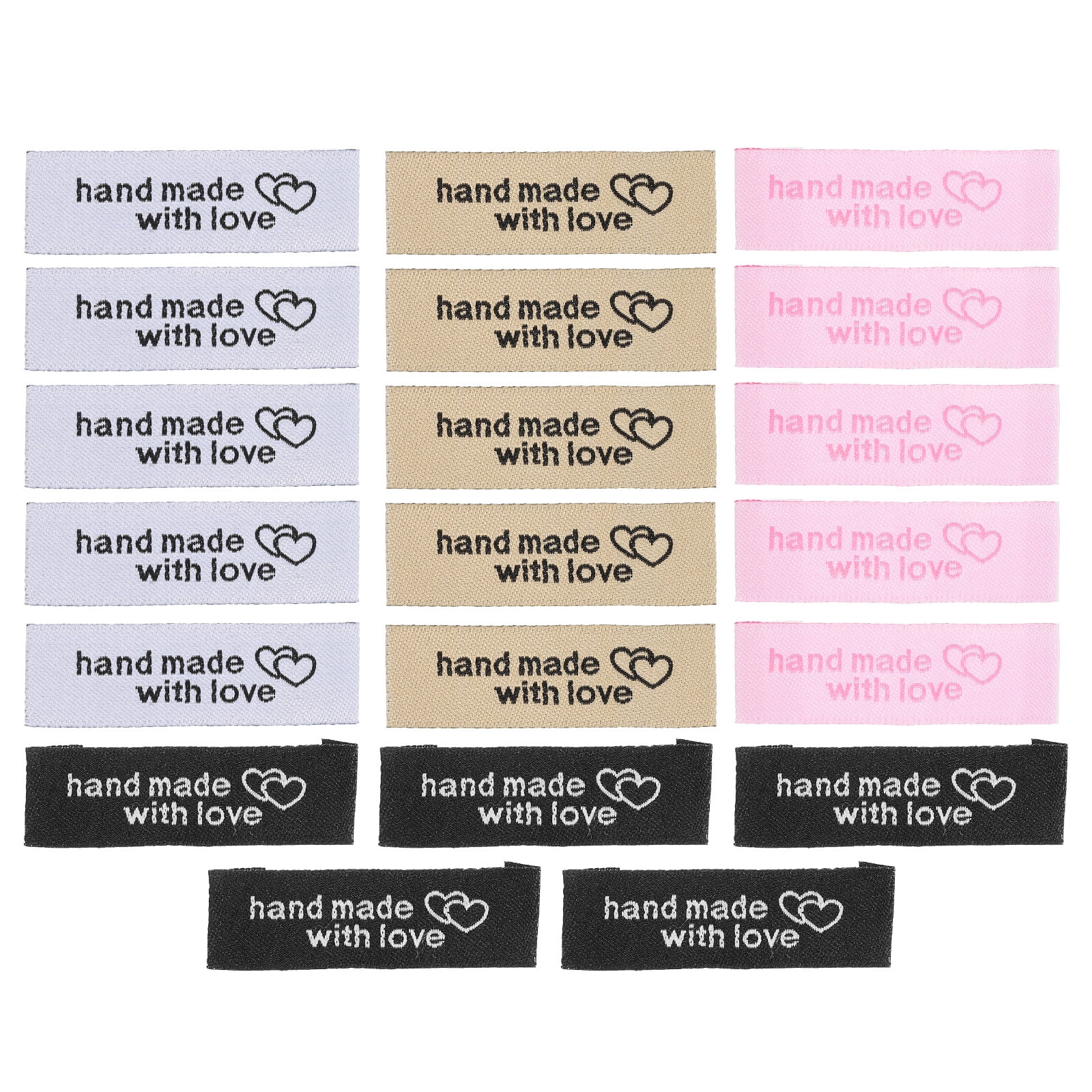 20pcs Handmade with Love Sewing Labels Kit Embroidered Label Tags for ...