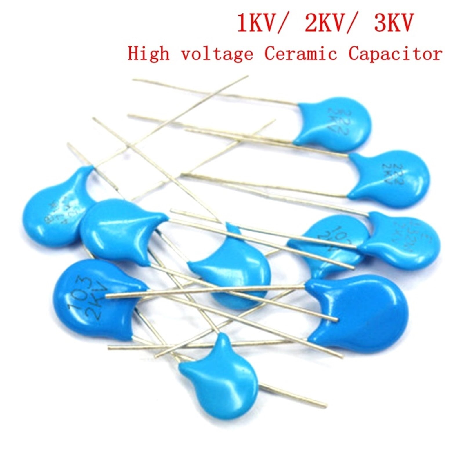 20pcs High voltage Ceramic Capacitor 1KV 2KV 3KV 5PF 30PF 47PF 56PF 100PF 220PF 1NF 2.2NF 3.3NF ...