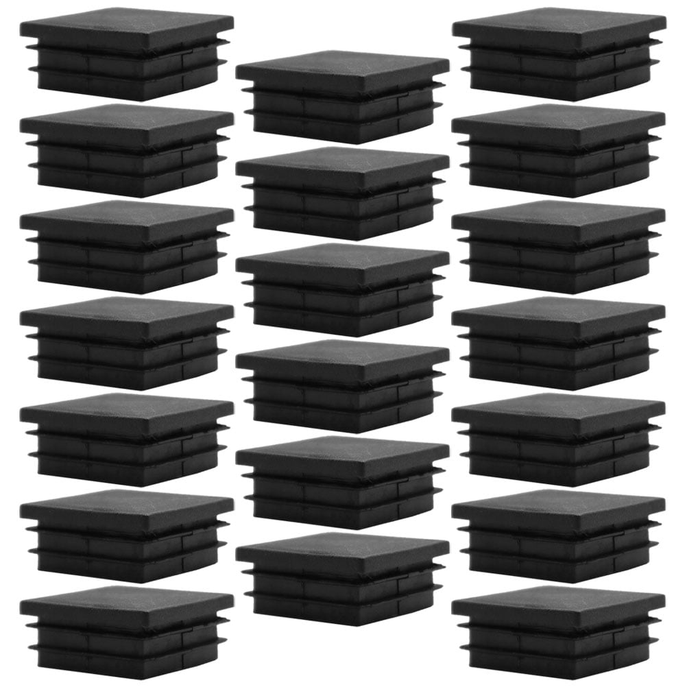 20pcs Hole Square Tubing End Caps Plastic Plugs Furniture Hole End Caps ...