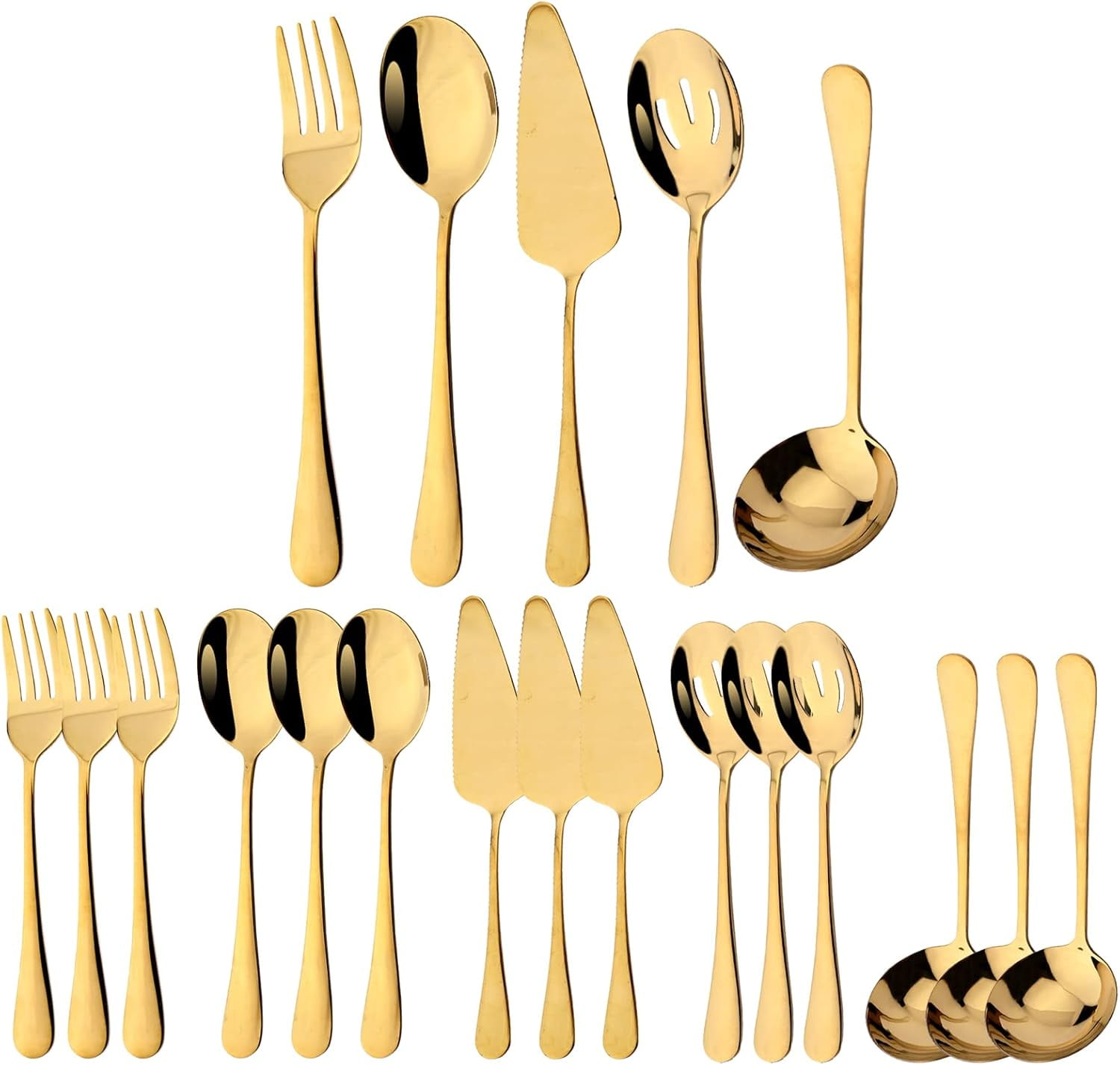 20pcs Hostess Basics Serving Utensils, Buffet Serving set, Stainless ...