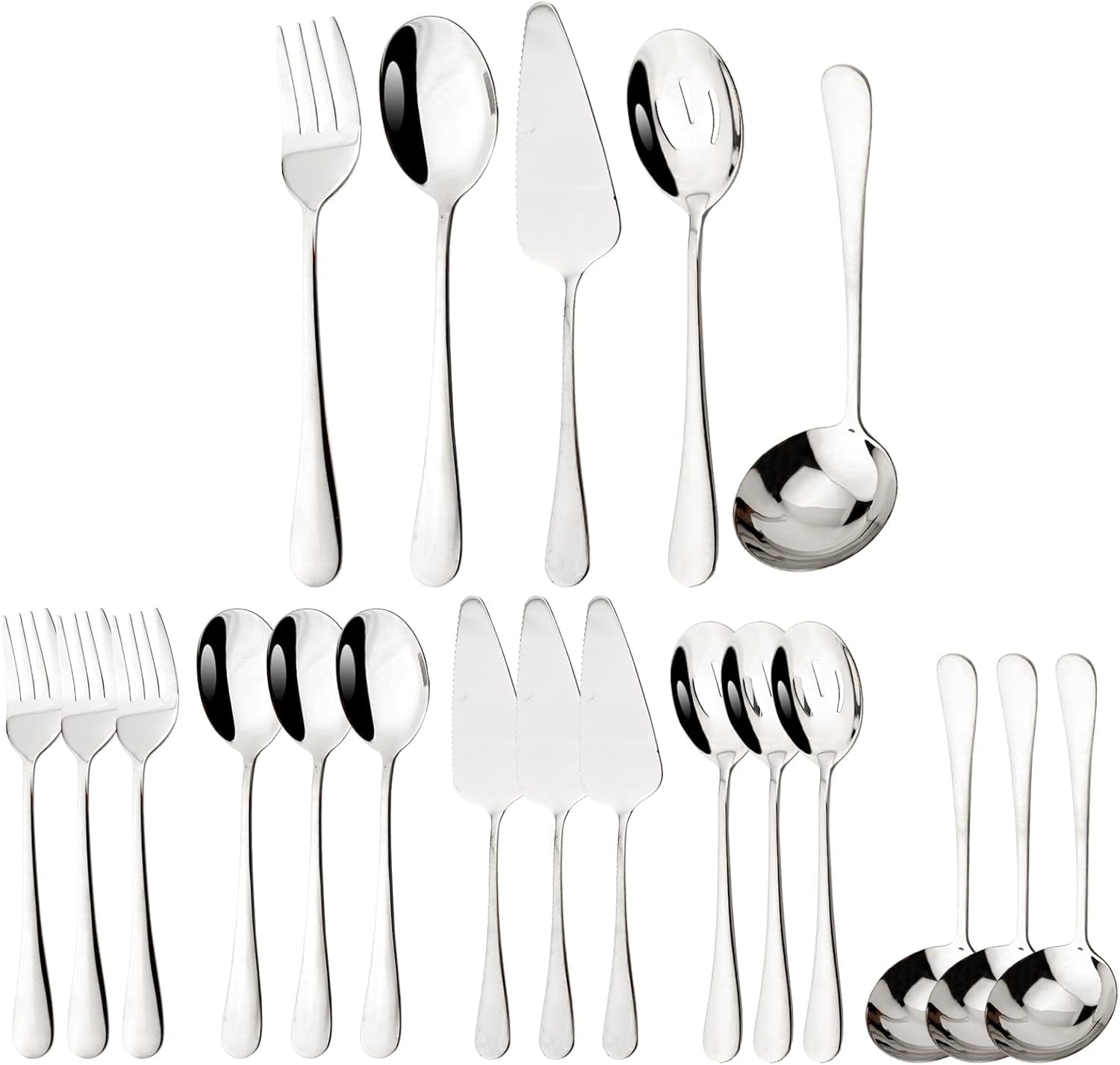 20pcs Hostess Basics Serving Utensils, Buffet Serving set, Stainless ...