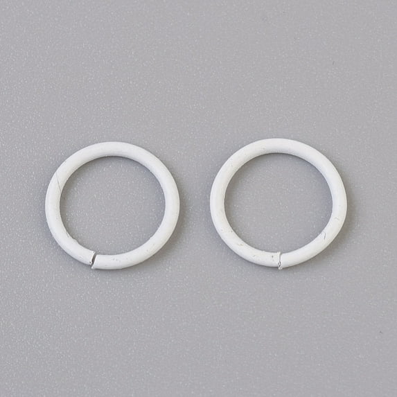 20pcs Iron Jump Rings Open Jump Rings White 18 Gauge 10x1mm Inner ...
