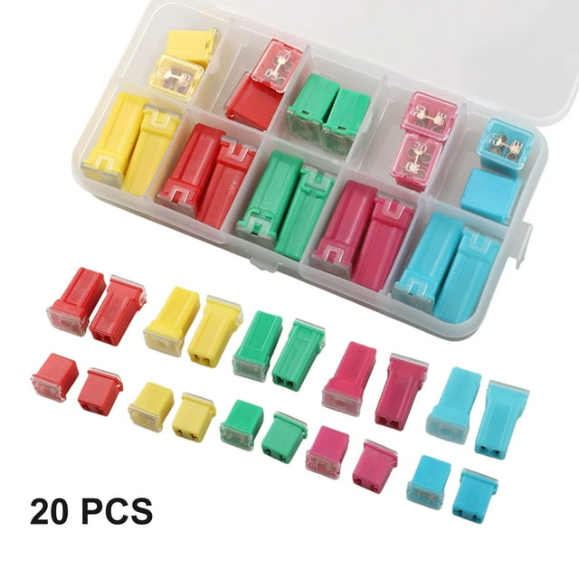 20pcs JCase Box Shaped Mini Tall Low Car Fuse Combination Kit Square ...