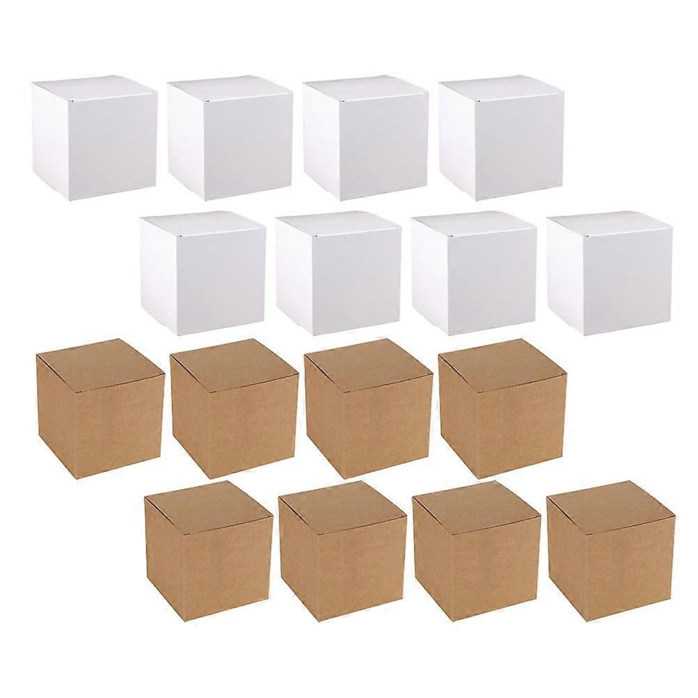 20pcs Kraft Paper Boxes for Present Packing – Square Cardboard Boxes ...