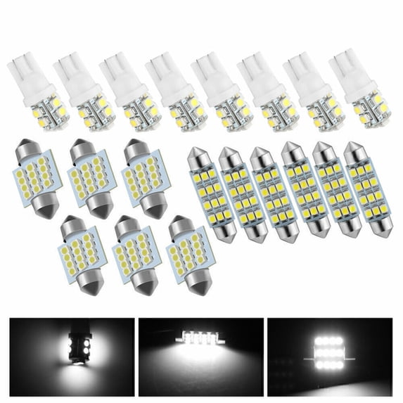 20pcs LED Interior Lights Bulbs Set Car Trunk Dome License Plate Lamps ...