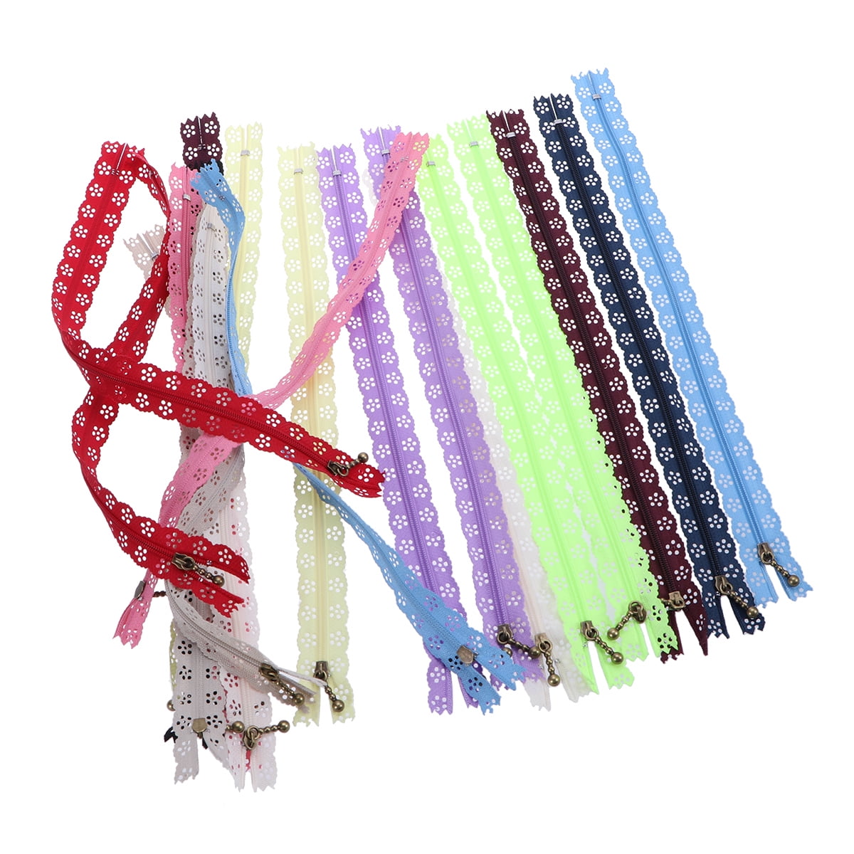 20pcs Lace Zipper Beautiful Nylon Flower Lace Zippers for Clothing ...