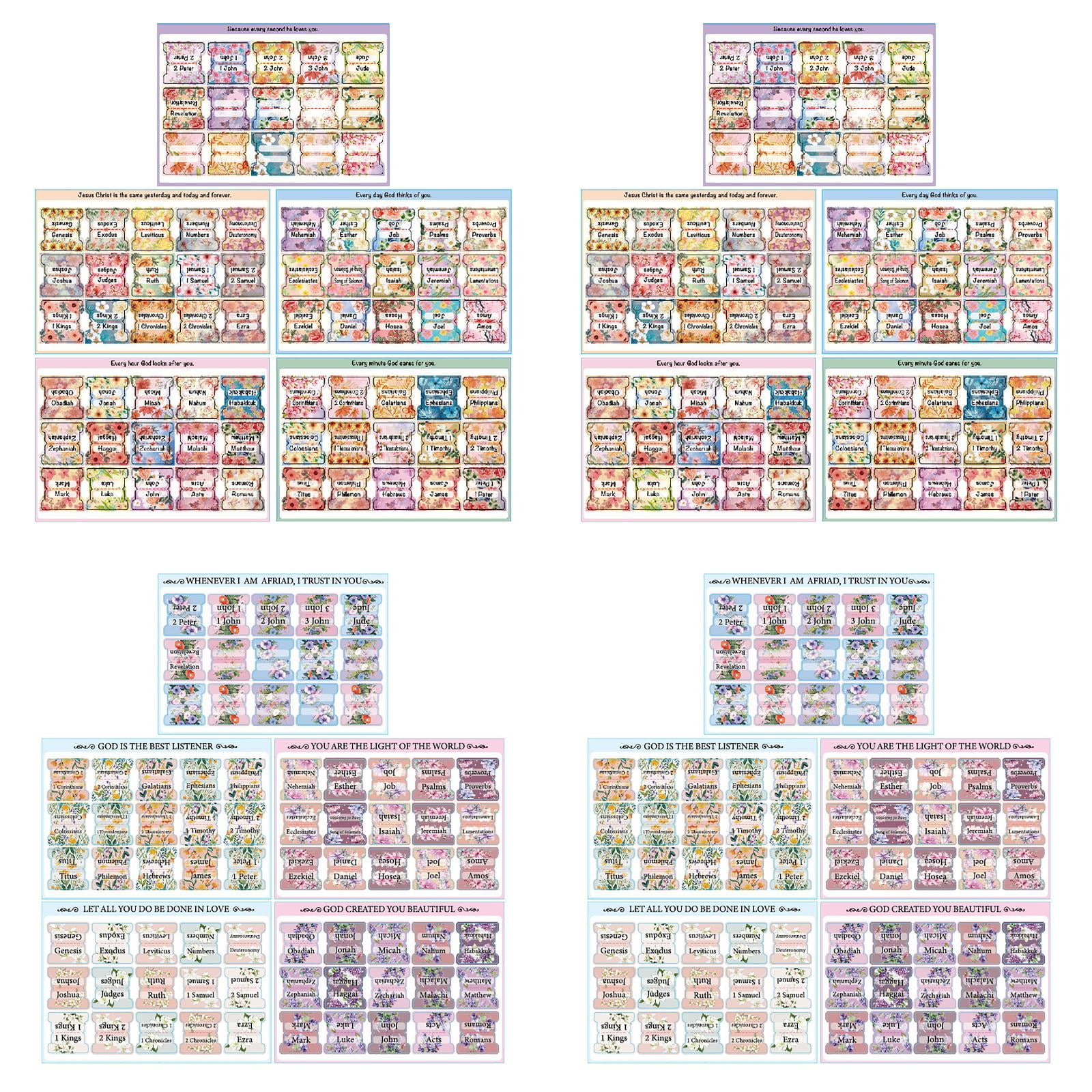 20pcs Laminated Bible Tabs (Large Print, Easy To Read) Bible Journaling ...