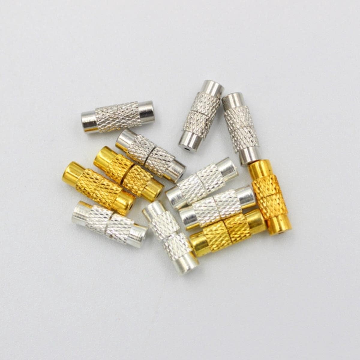 20pcs/Lot 4x12mm Connector Brass Screw Barrel Clasps Closures Lock for ...
