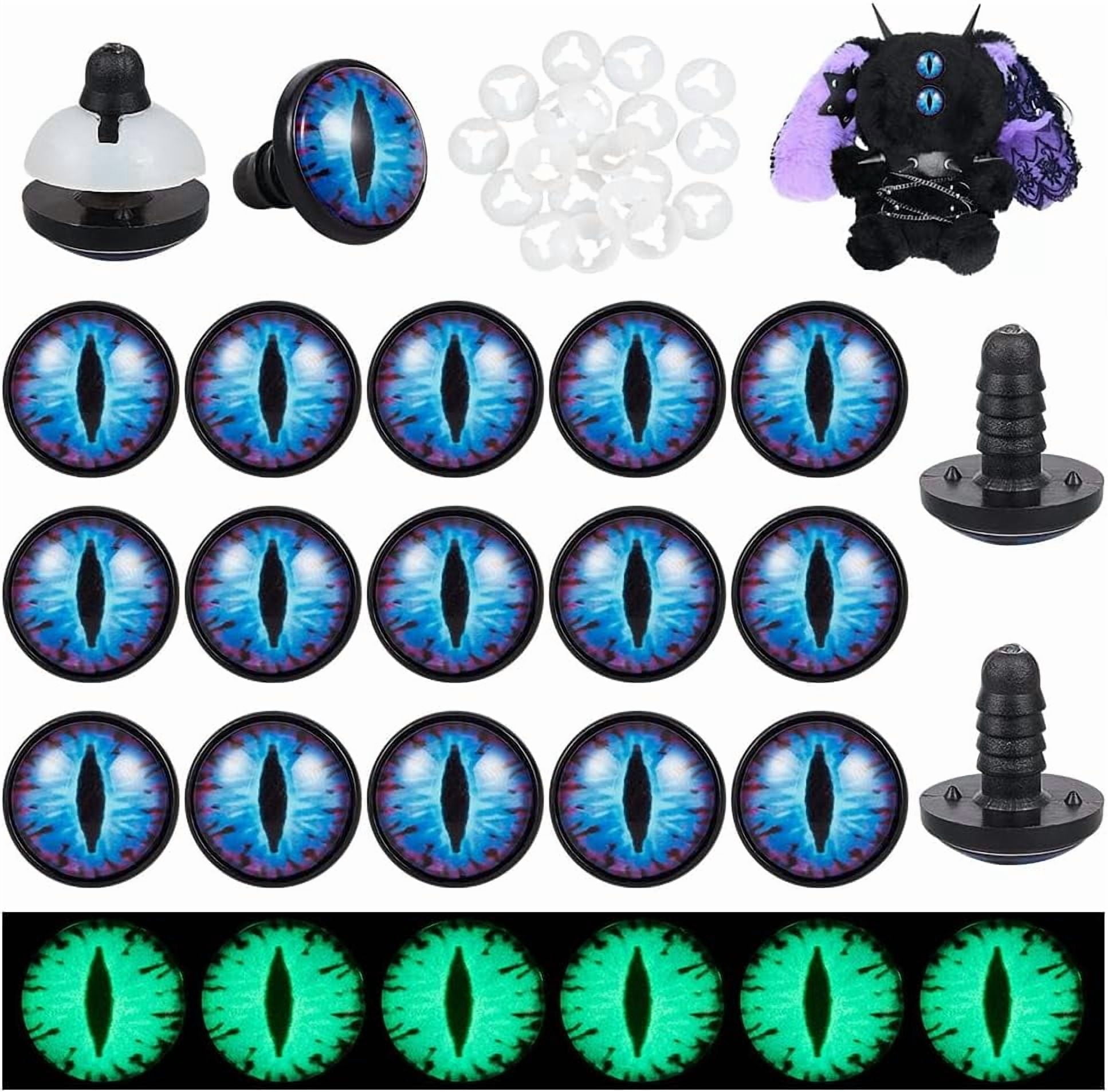 20pcs Luminous Dragon Craft Safety Eyes 22mm Luminous Safety Craft Eye ...