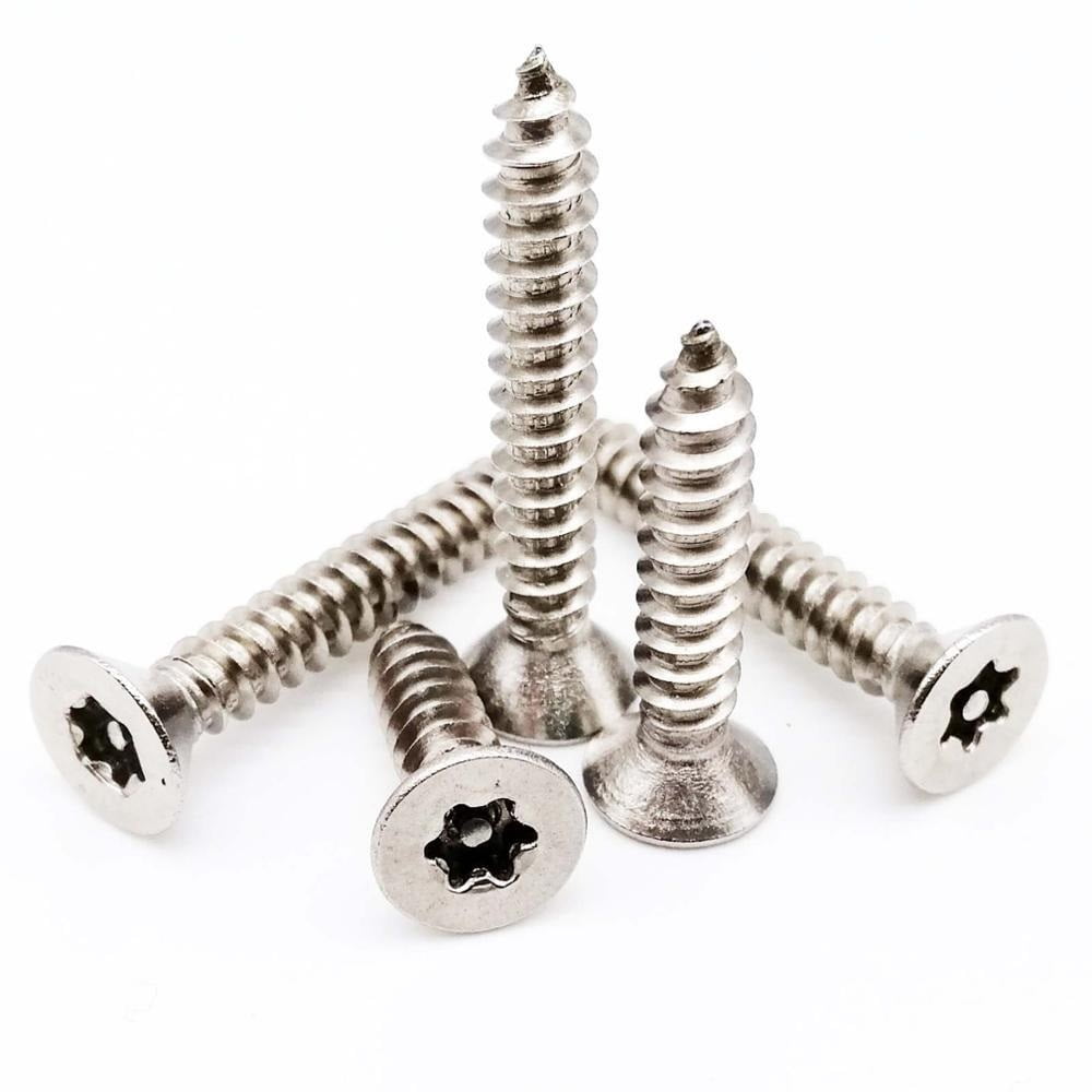 20pcs M2.9 M3.5 M3.9 M4.2 M4.8 304 Stainless Steel Six Lobe Torx Flat ...
