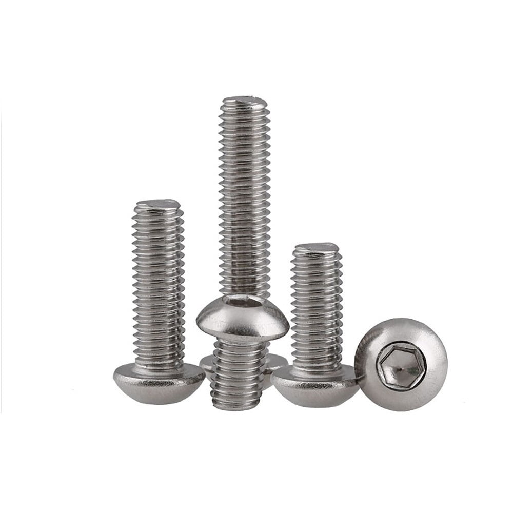 20pcs M3 Button Head Screws Hex Allen Socket Bolts 304 Stainless Steel ...