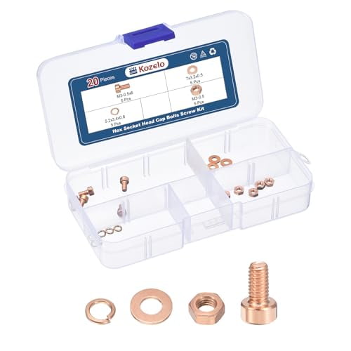 20pcs M3 Socket Head Cap Screws Bolts Nuts Assortment Kit - [M3-0.5x6mm ...