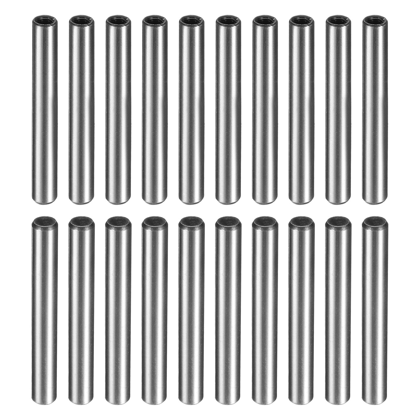 20pcs M4 Internal Thread Dowel Pin 6x50mm Chamfering Flat Carbon Steel Cylindrical Pin Bed ...