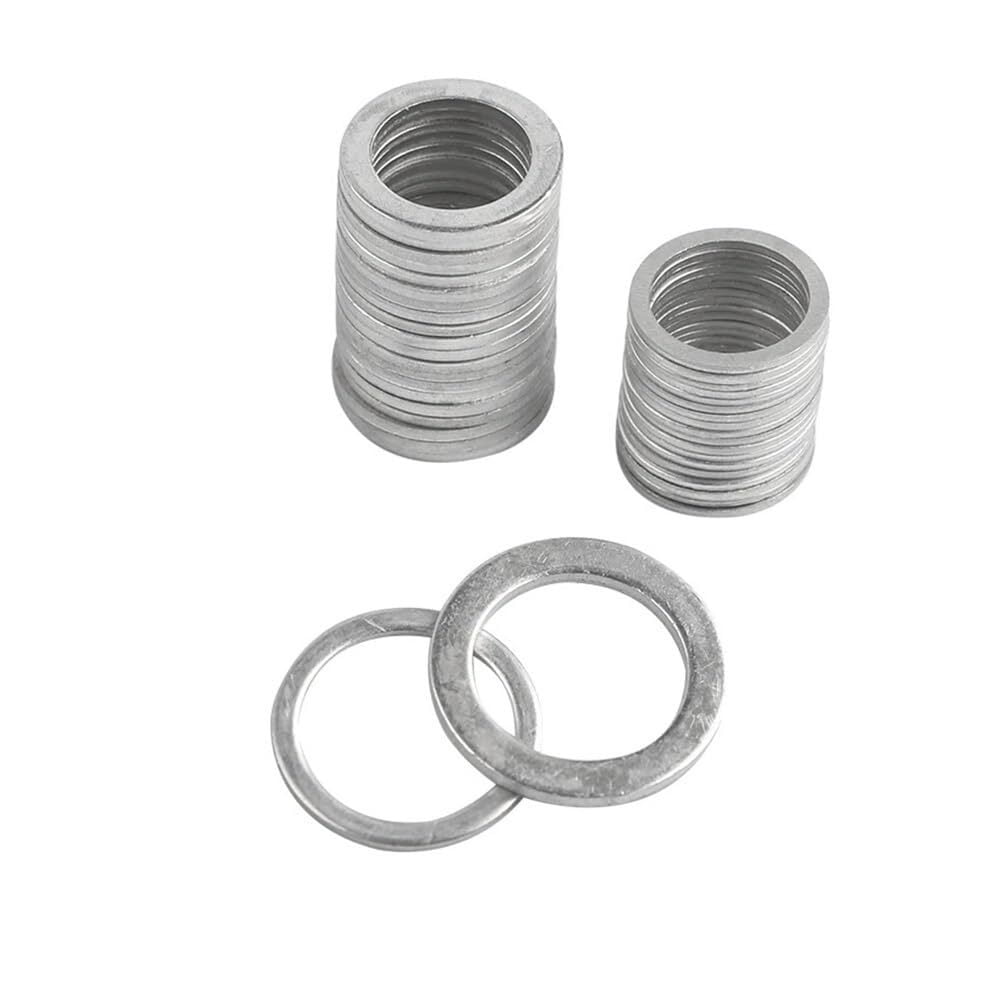 20pcs M6-M20 Stainless Steel Washers Rings Flat Metal Gasket Rings Oil ...