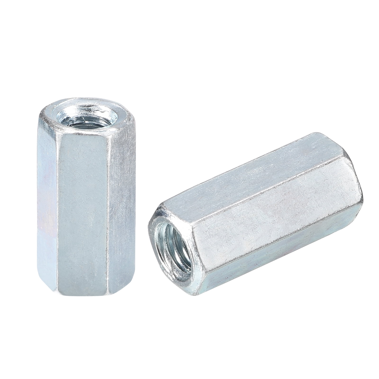 20pcs M6x10x20mm Coupling Nuts - Galvanized Carbon Steel Hex Threaded ...