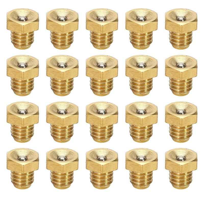 20pcs M6x1mm Metric Male Thread Flush Straight Grease Zerk Nipple ...