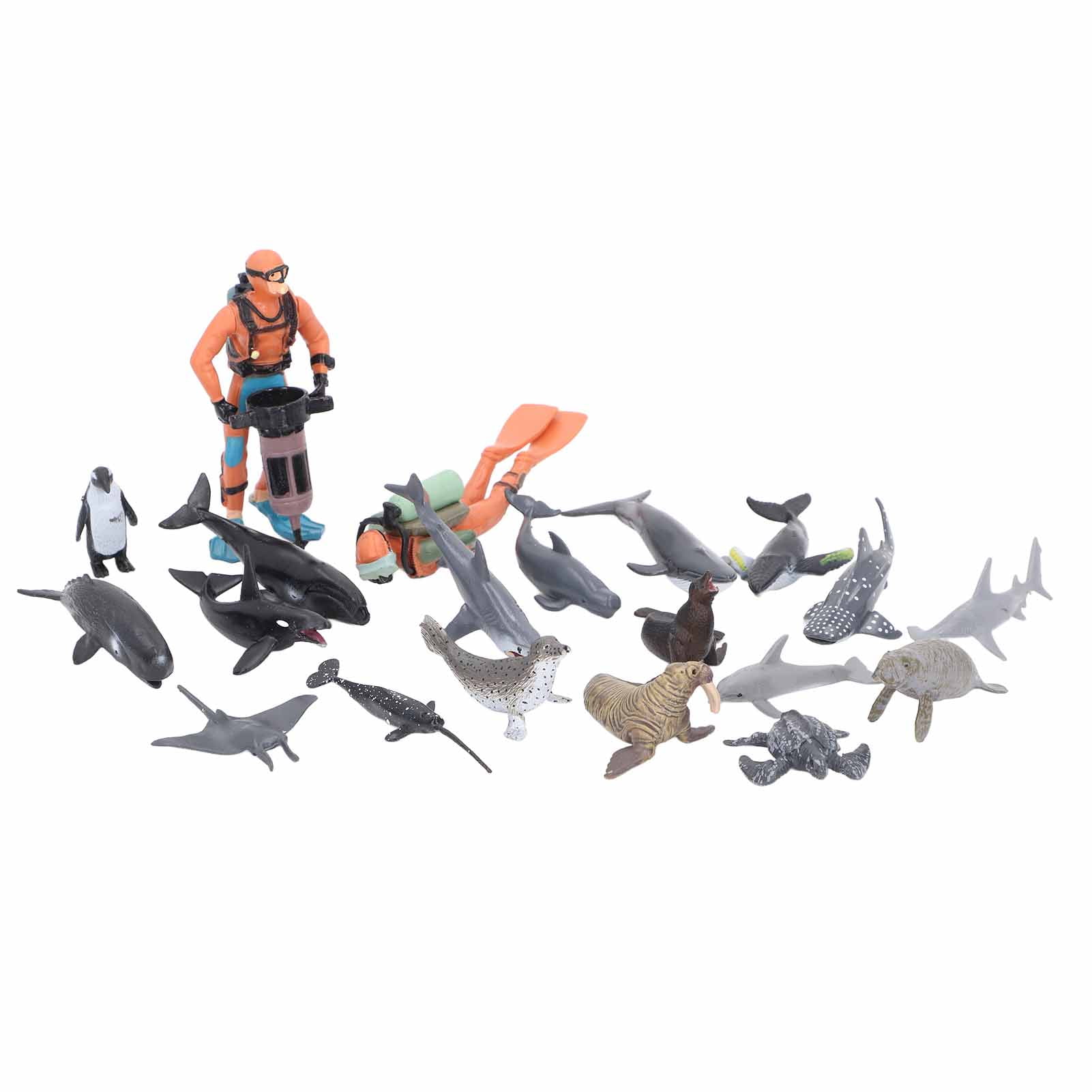 20pcs Marine Animal Toys Models Educational Realistic Home Decoration ...