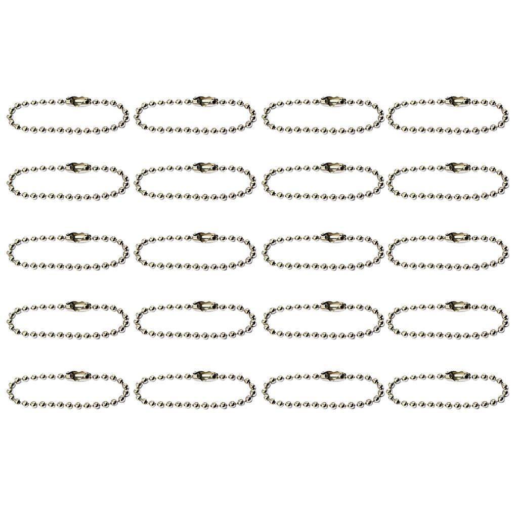 20pcs Metal Ball Beaded Chain Connector Clasp Ball Chain 10cm 2.4mm ...