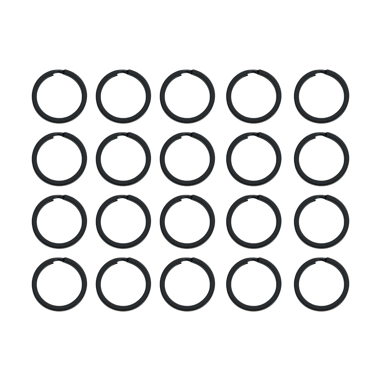 20pcs Metal Flat Keyring Key Chain Holder Round Split Keyrings Easy ...
