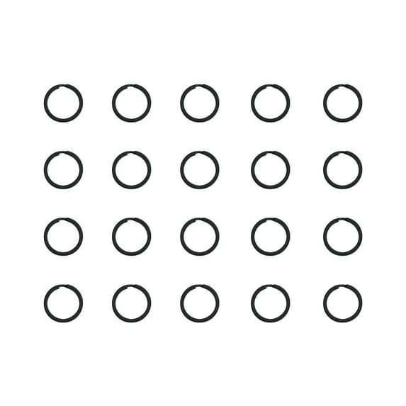 20pcs Metal Flat Keyring Key Chain Holder Round Split Keyrings Easy ...