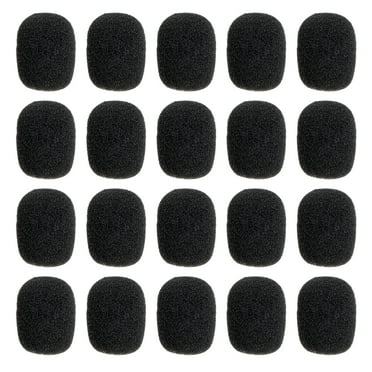 500Pcs Microphone Headset Grill Windshield Sponge Foam Black Mic Cover ...