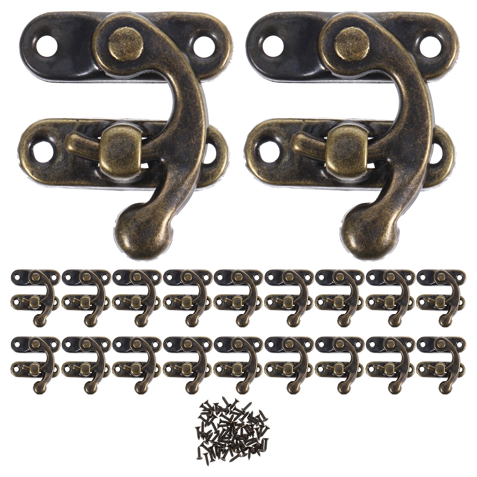 20pcs Mini Swing Arm Clasp Latch Vintage Right Toggle Hasp Hook Metal ...