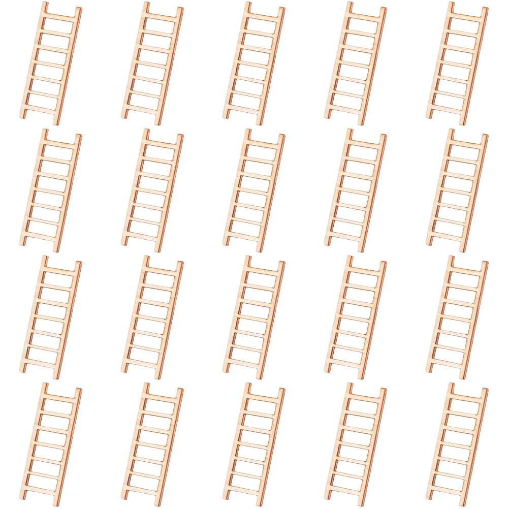 20pcs Miniature Ladders Mini Wooden Diorama Ladders Doll House ...