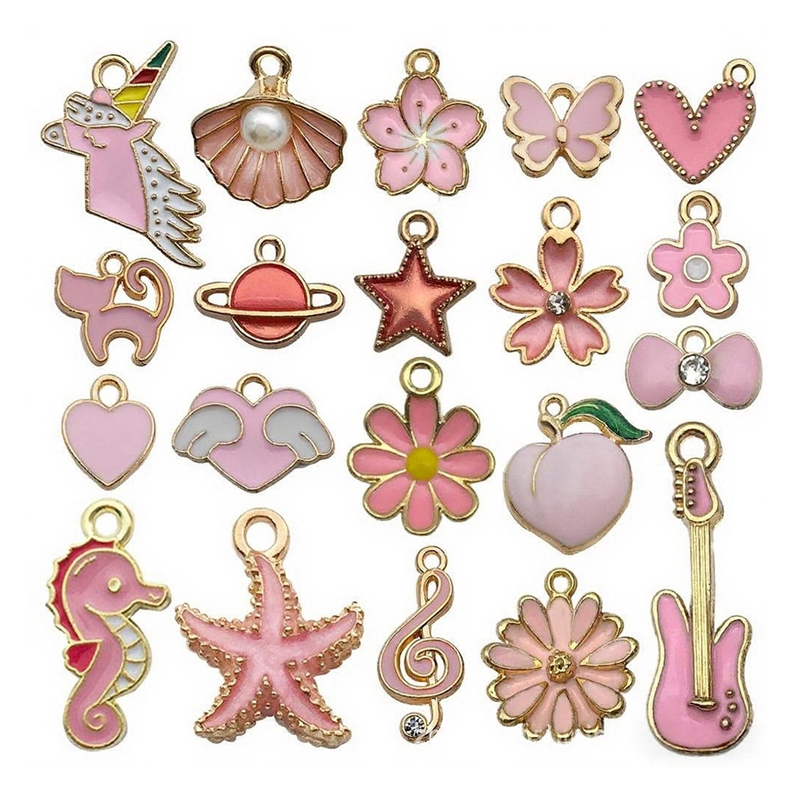 20pcs Multicolor Geometric Charms Zinc Alloy for Handmade Jewelry ...