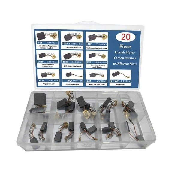 20pcs Multiple Size Carbon Brushes Kit With 10 Models Motor Repair ...