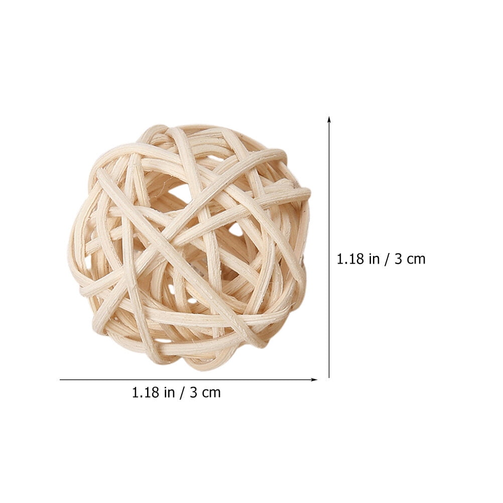 20pcs Natural Wicker Rattan Balls Vase Fillers Rattan Balls for Craft ...
