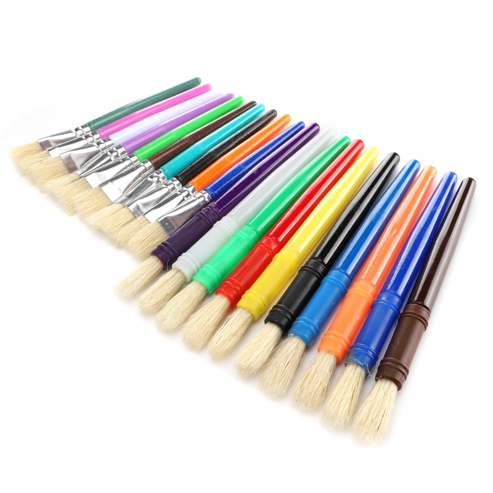 20pcs Oil Painting Brush Set Bristle Colorful Children Drawing Graffiti ...