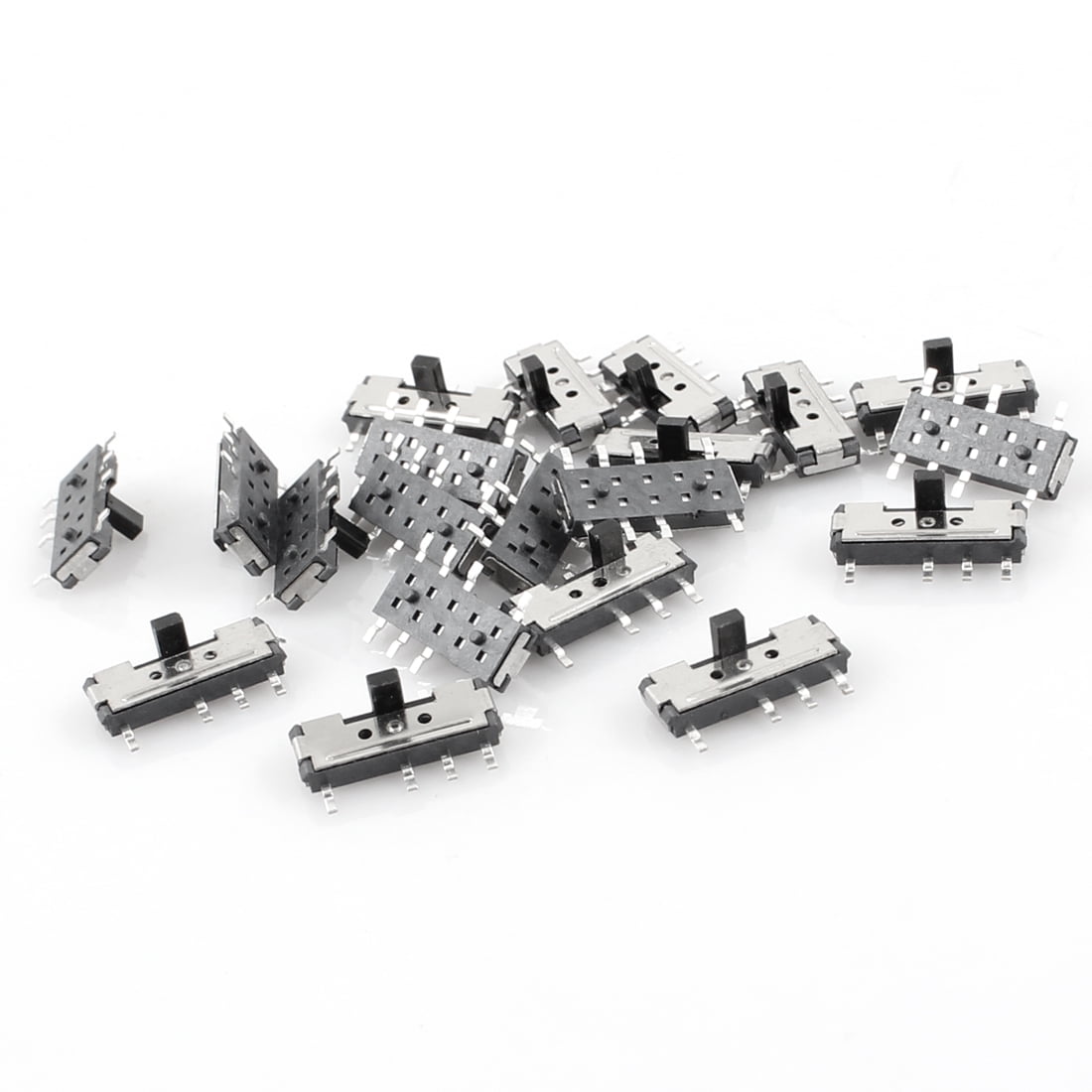 20pcs On/Off/On 3-Position 8 Pin DPDT 2P2T Vertical Surface Mount ...