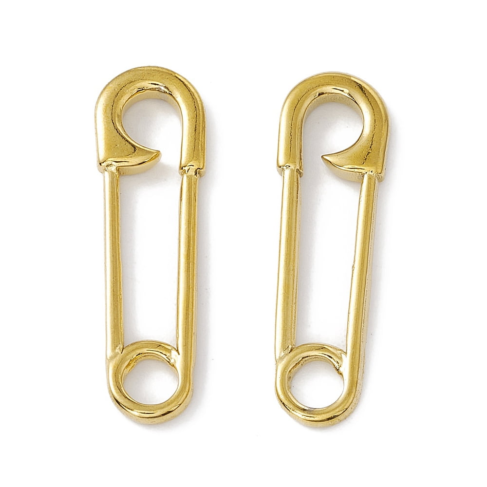 20pcs PVD Vacuum Plating 304 Stainless Steel Linking Rings Safety Pin ...