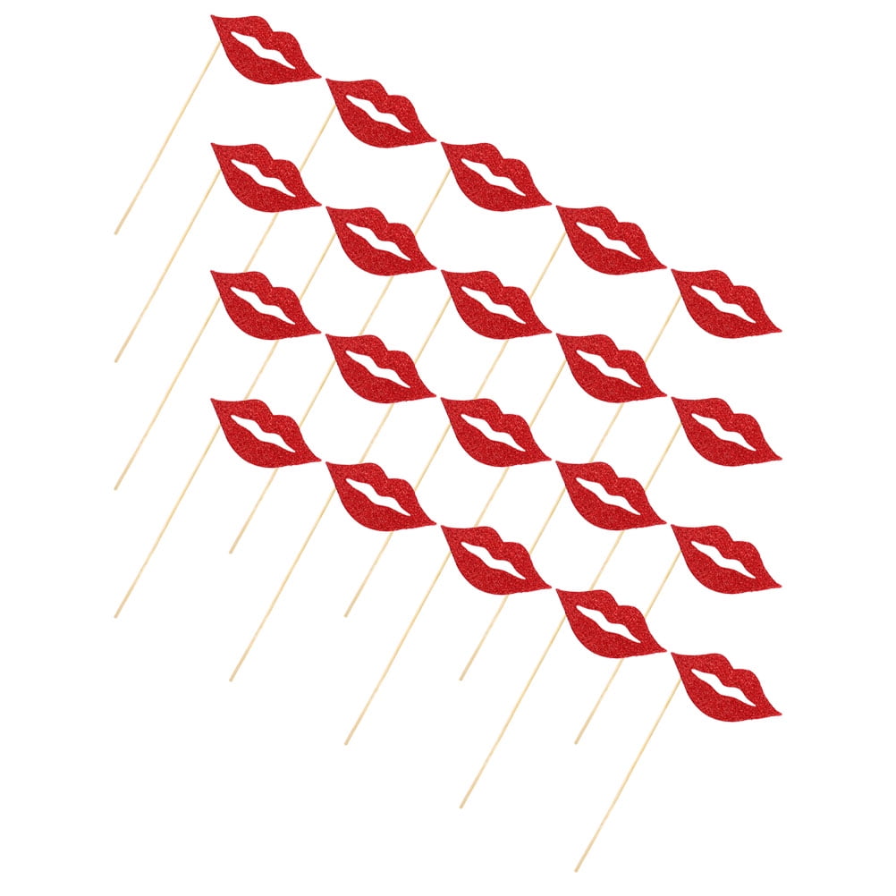 20pcs Party Lips Photo Booth Lips Props Party Lips Supplies Wedding ...