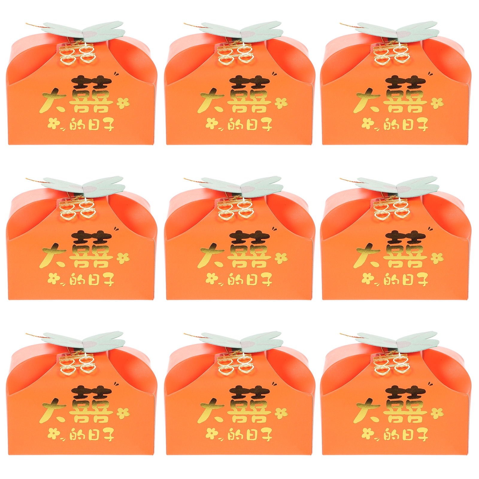 20pcs Persimmon Shaped Candy Box Wedding Candy Packaging Box Party ...