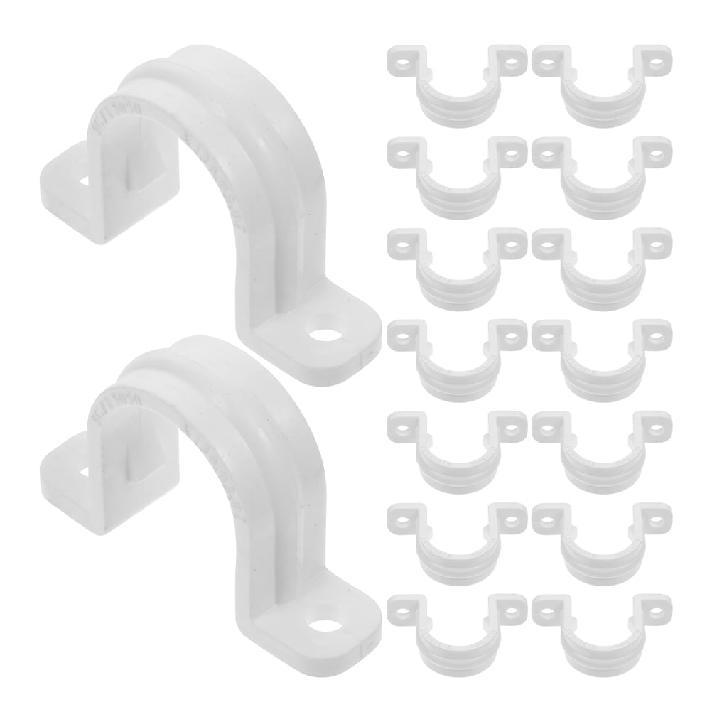 20pcs Pipe Clamps Plastic U Brackets Heavy Duty Tube Strap Fixing Clips ...