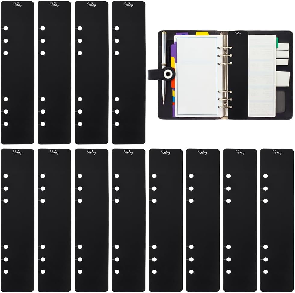 20pcs Planner Page Marker PVC Binder Dividers 6 Hole Bookmark Today ...