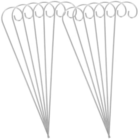 20pcs Plant Tag Pole Garden Label Stakes Shepherds Hooks Card Holder ...