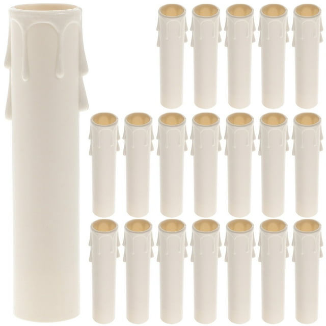 Housoutil Plastic Candle Socket Covers 20pcs Plastic Candelabra Base Chandelier Socket Covers ...