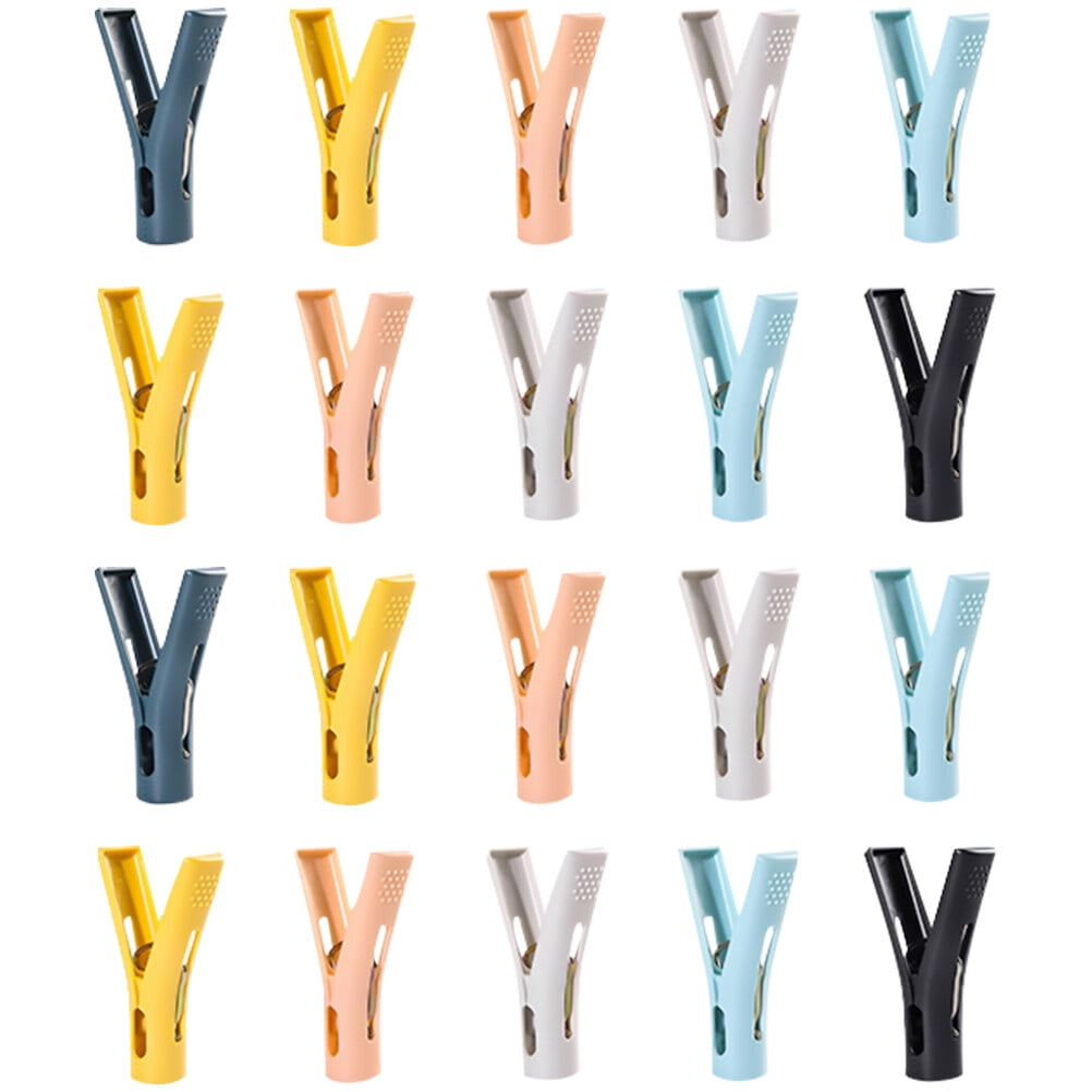 20pcs Plastic Clothes Pegs Non-slip Clothespins Clothes Drying Clip ...