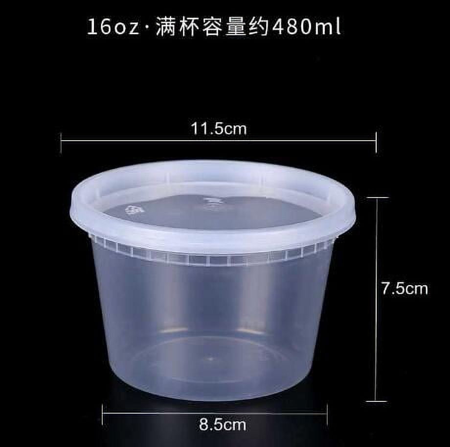 20pcs Plastic Condiment Container Lidded Take-out Sauce Cup Packaging ...