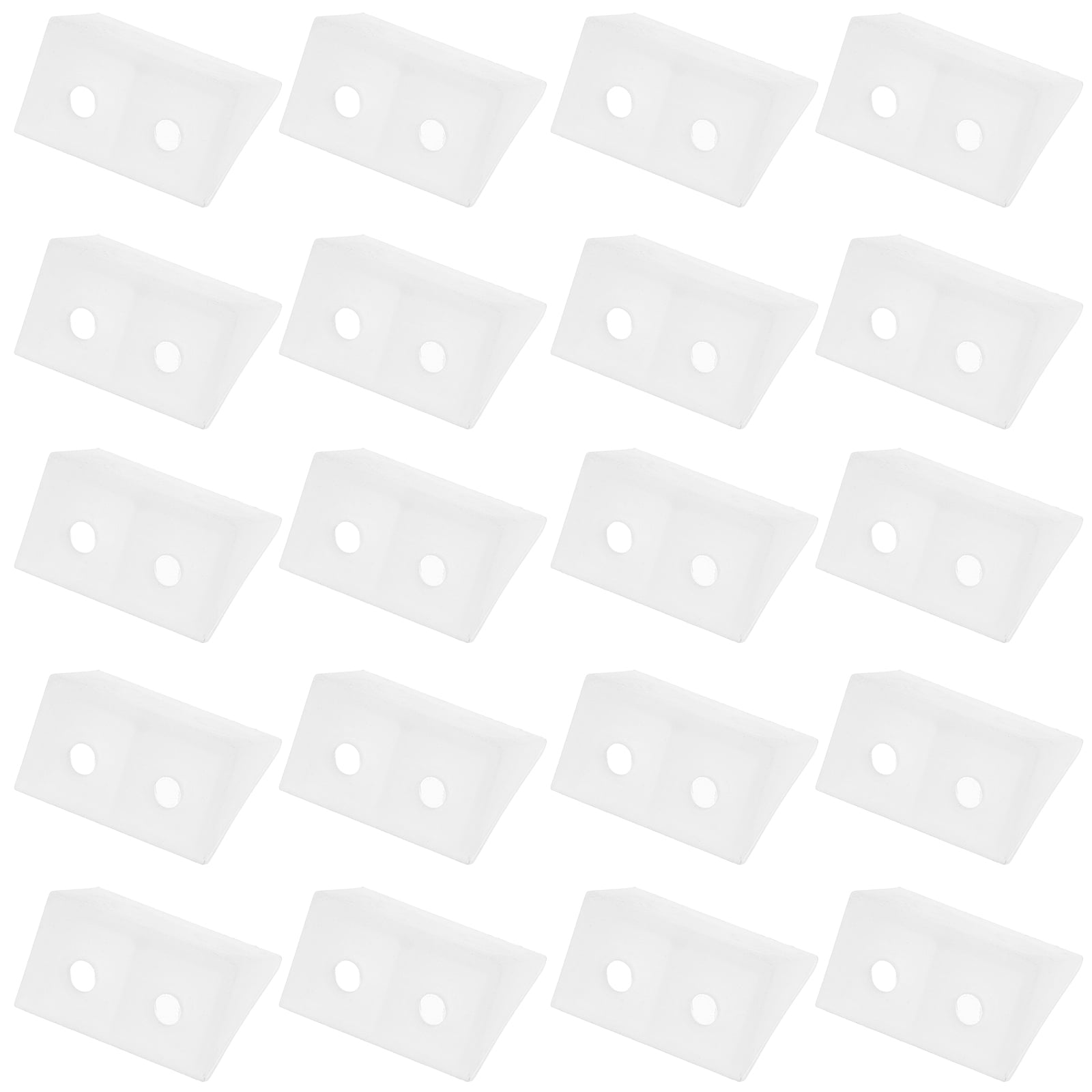 20 Pcs Corner Connector Bracket Cabinet Angle Brace Transparent ...