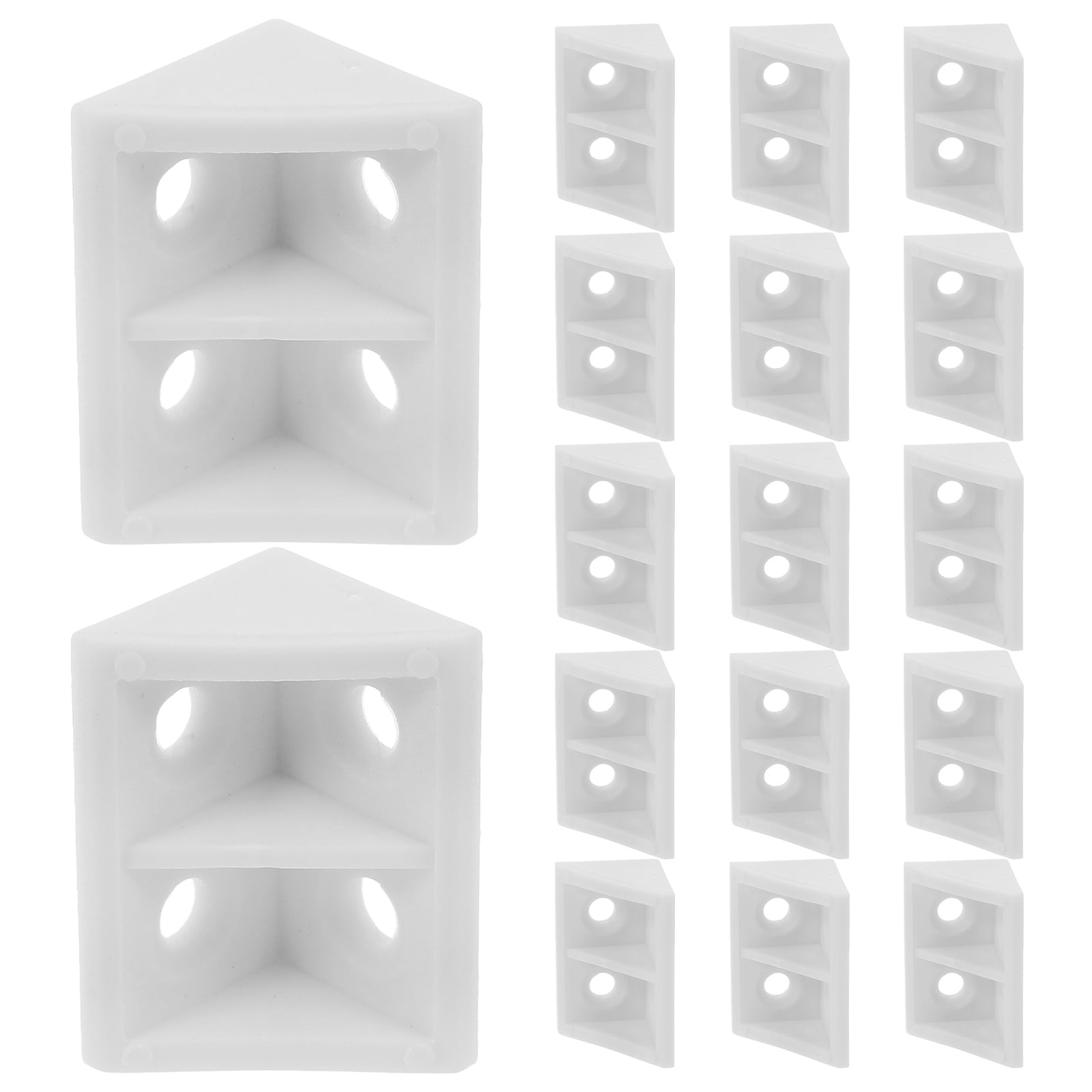 20pcs Plastic Corner Brackets Angle Corner Brace Joint for Shelves ...