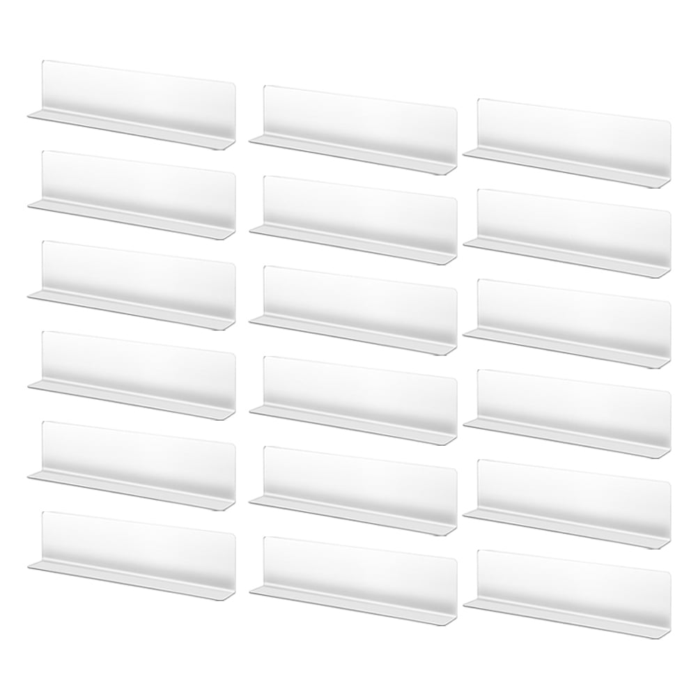20pcs Plastic Shelf Dividers For Closet Organization Clear Partition ...