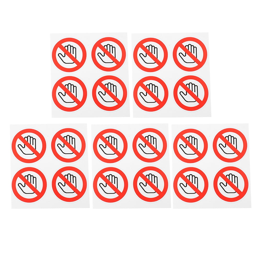 20pcs Please Do Not Touch Sign High Adhesive Warning Stickers for ...