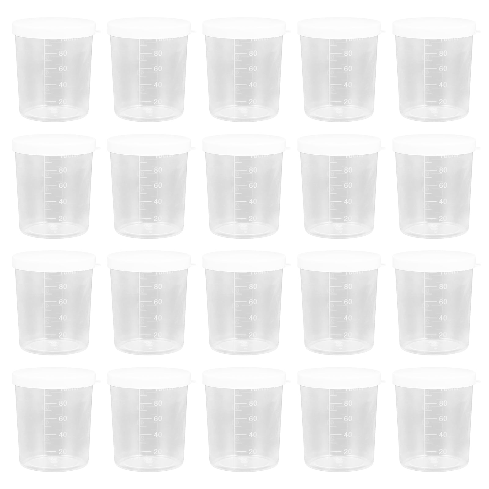 20pcs Precision Measuring Cup with Lid Graduated Sample Collection ...